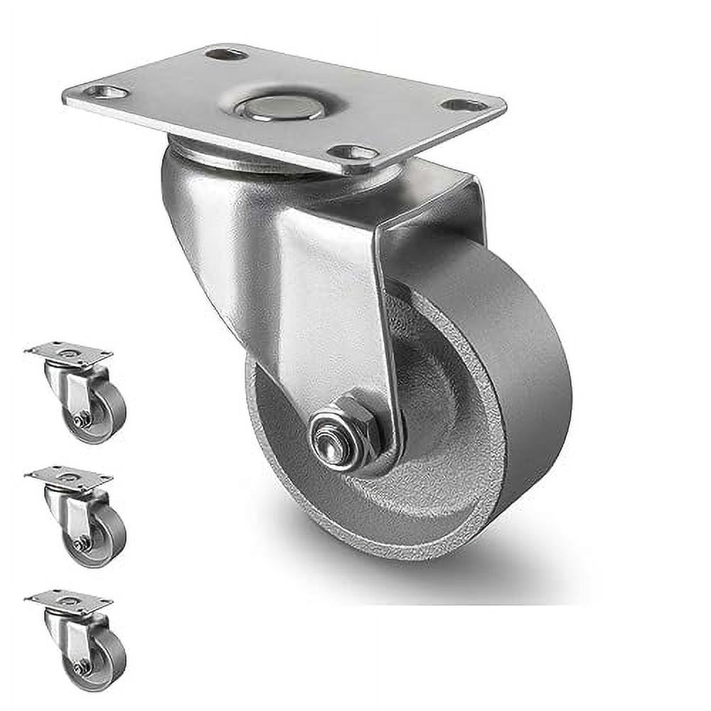 HANDSAMMU'S 3inch Industrial Casters, Semi Steel Cast Iron Casters, Set ...