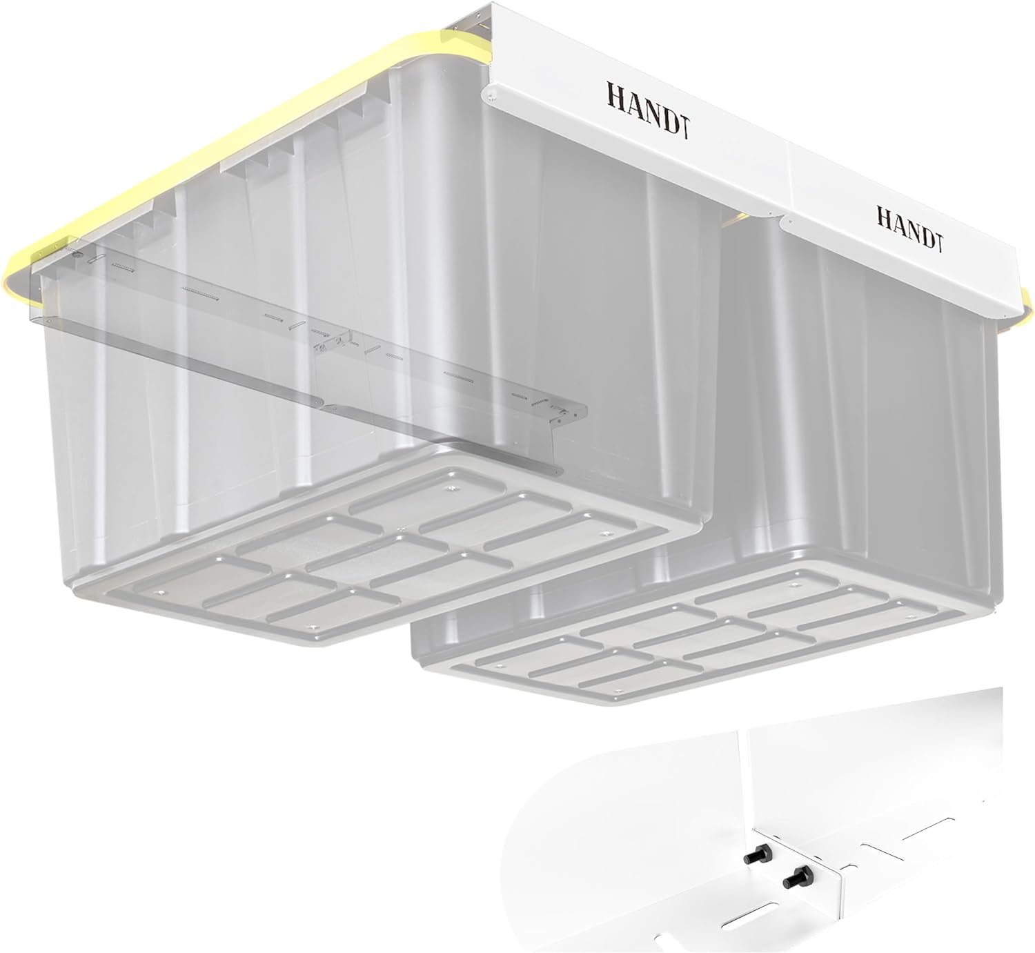 HANDT Overhead Garage Storage Rack, Ceiling Racks, Bin Organization ...