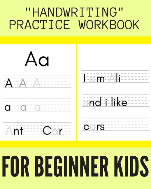 HANDWRITING practice workbook : 8 x 10 inches learn to write notebook ...