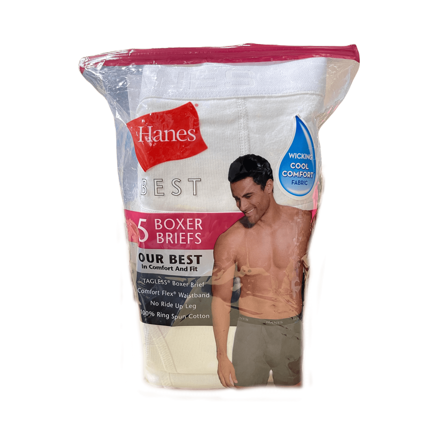 Hanes Best Men's Tagless Comfort Flex Waist Boxer Briefs, 5 Pack (White, M (32-34)) - Walmart.com