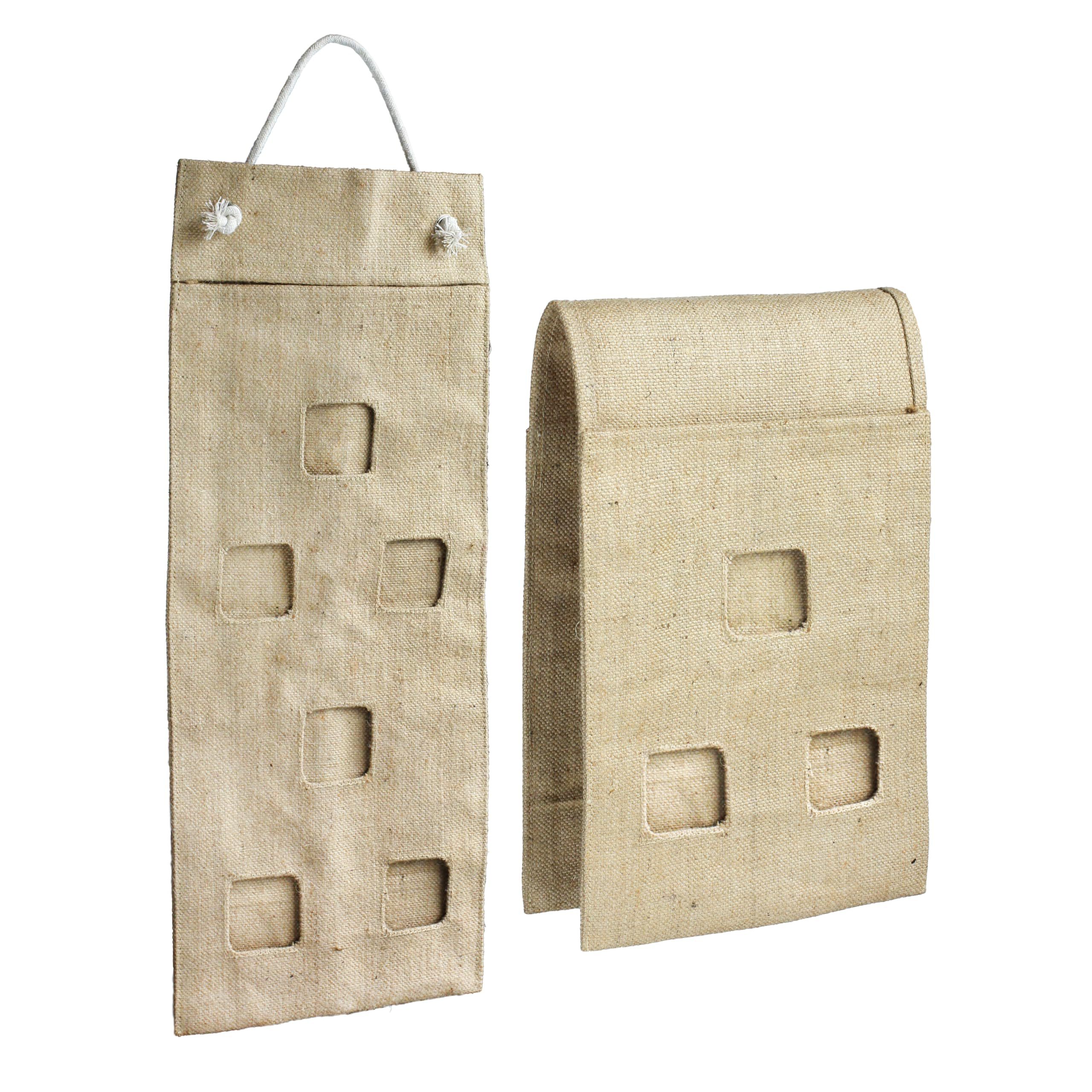 HANG GROW Burlap Hanging and Saddle Bag Set for Outdoor Plants ...