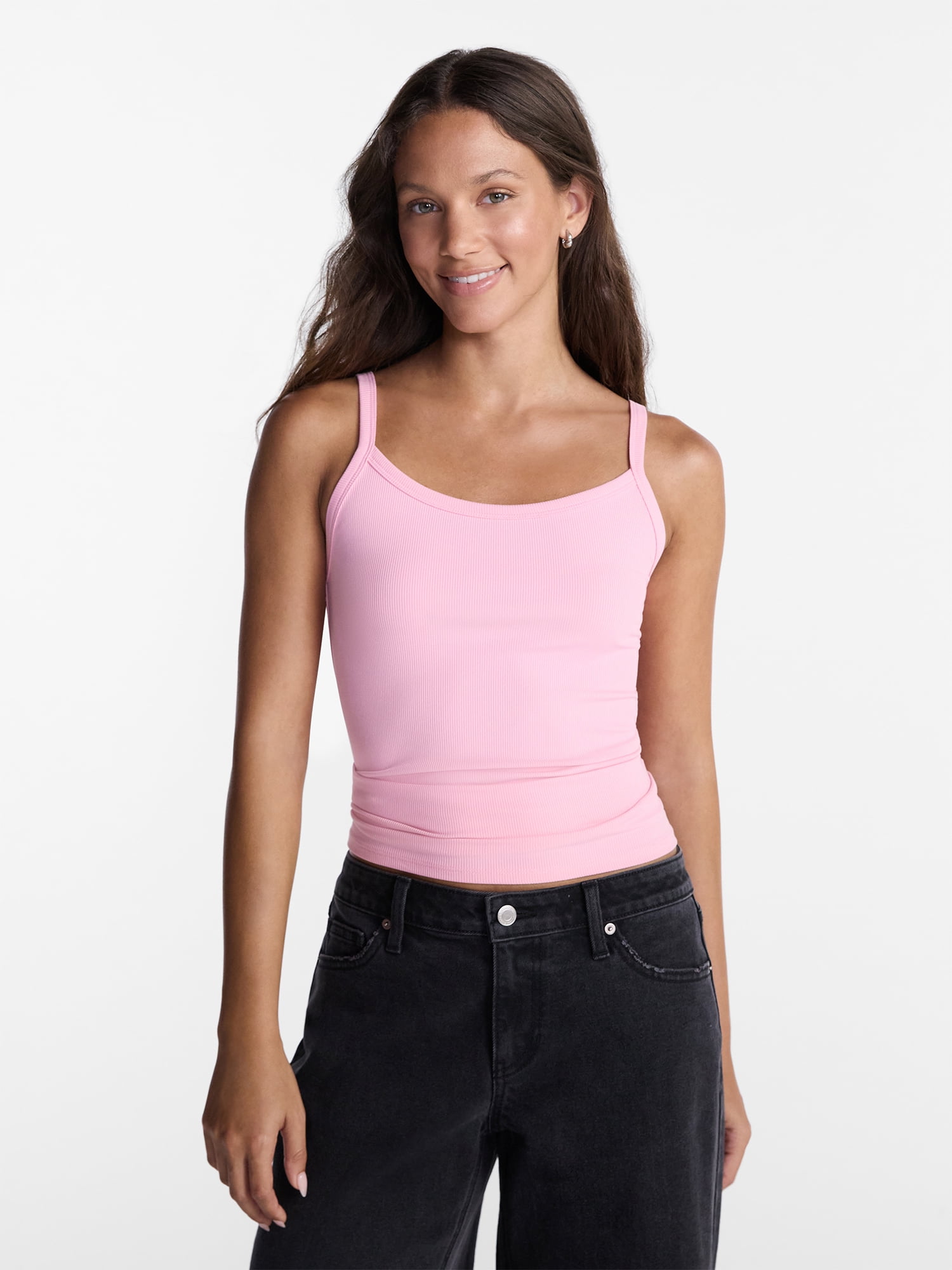 No Boundaries Ribbed Cami Top, Women's XXS-XXL - Walmart.com