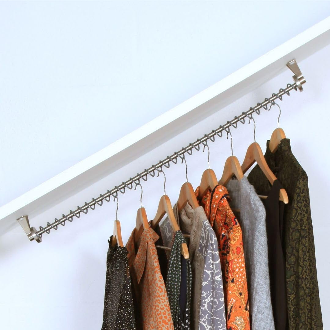 HANGING RAIL Adjustable Clothes Rail, Sloped Ceiling Storage Solution ...