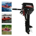 HANGKAI 12 HP 2Stroke Fishing Boat Engine Outboard Motor Long Shaft Water Cooled - Walmart.com