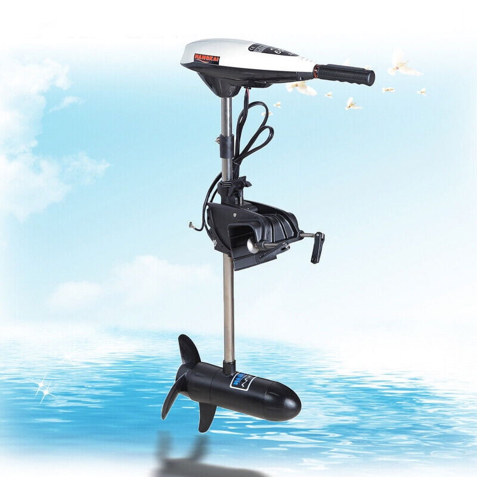 HANGKAI 12V 65lbs Electric Trolling Motor, Short Shaft 660W, Hand ...