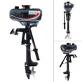 HANGKAI 2-Stroke 3.5HP Outboard Motor Air/Water Cooling Fishing Boat ...