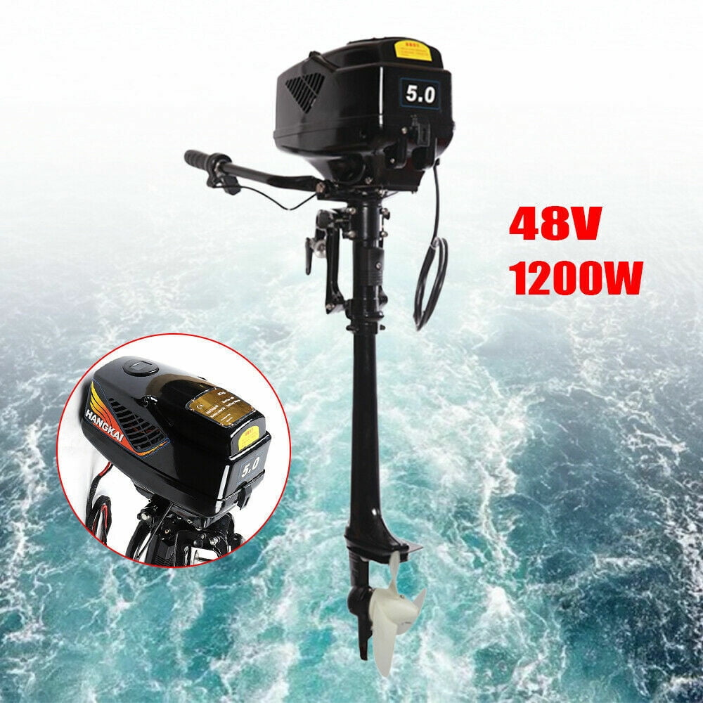 HANGKAI 5HP 48V Electric Outboard Motor 1200W Fishing Boat Engine Long Shaft - Walmart.com