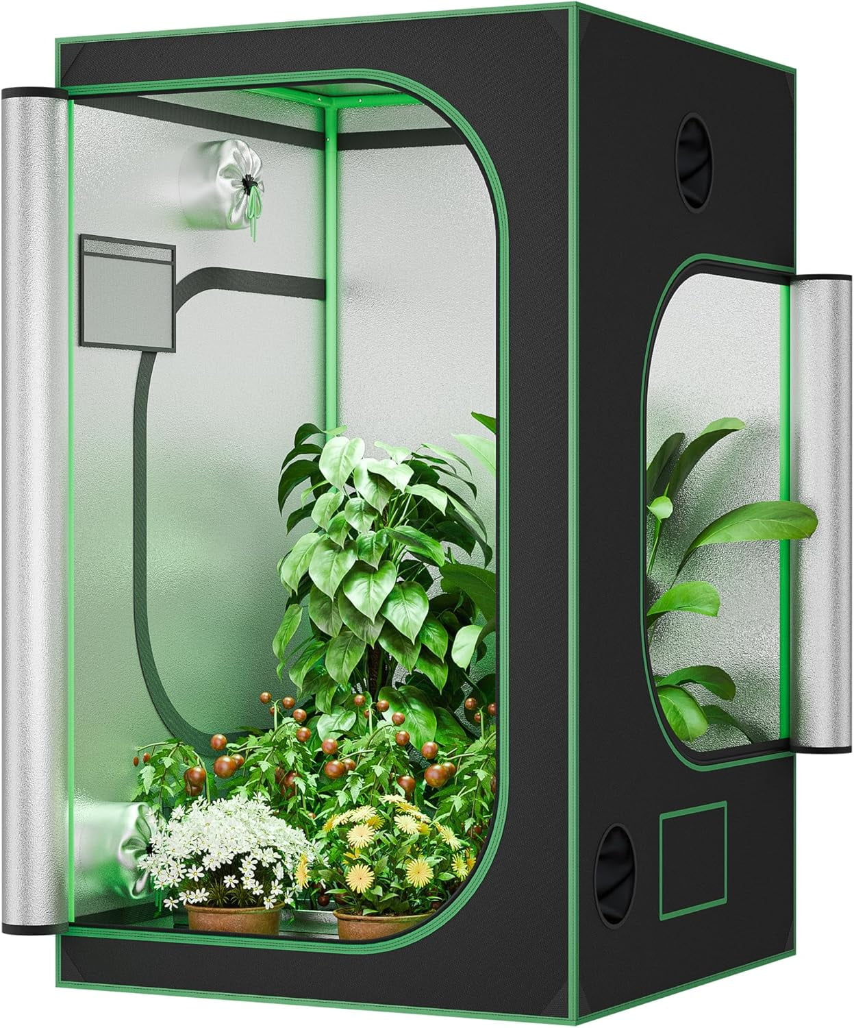 HANGKAI Home Grow Tent, Hydroponic Growing Room w/Observation Window ...