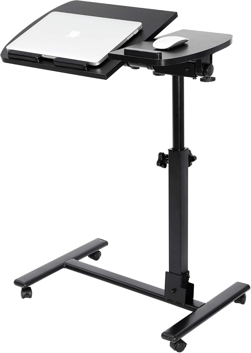 HANGKAI Laptop Rolling Cart Table,Angle & Height Adjustable Computer ...