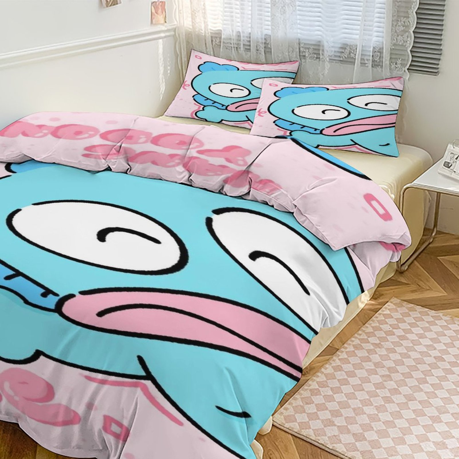 HANGYO-DON Bedding Set Anime Three-piece for Boys Girls Teens Full ...