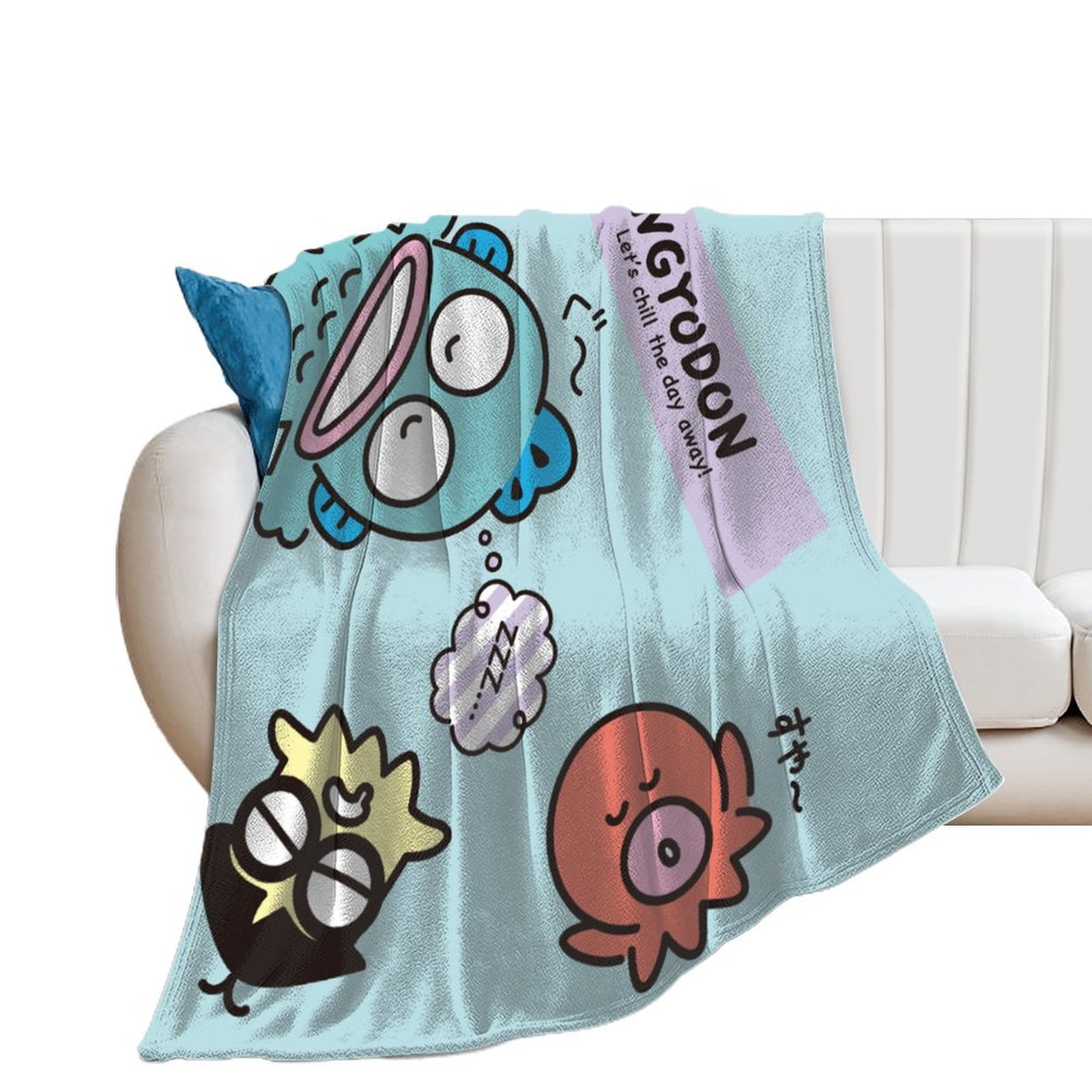 HANGYO-DON Throw Blanket Flannel Anime for Girls Boys Men Women HANGYO ...