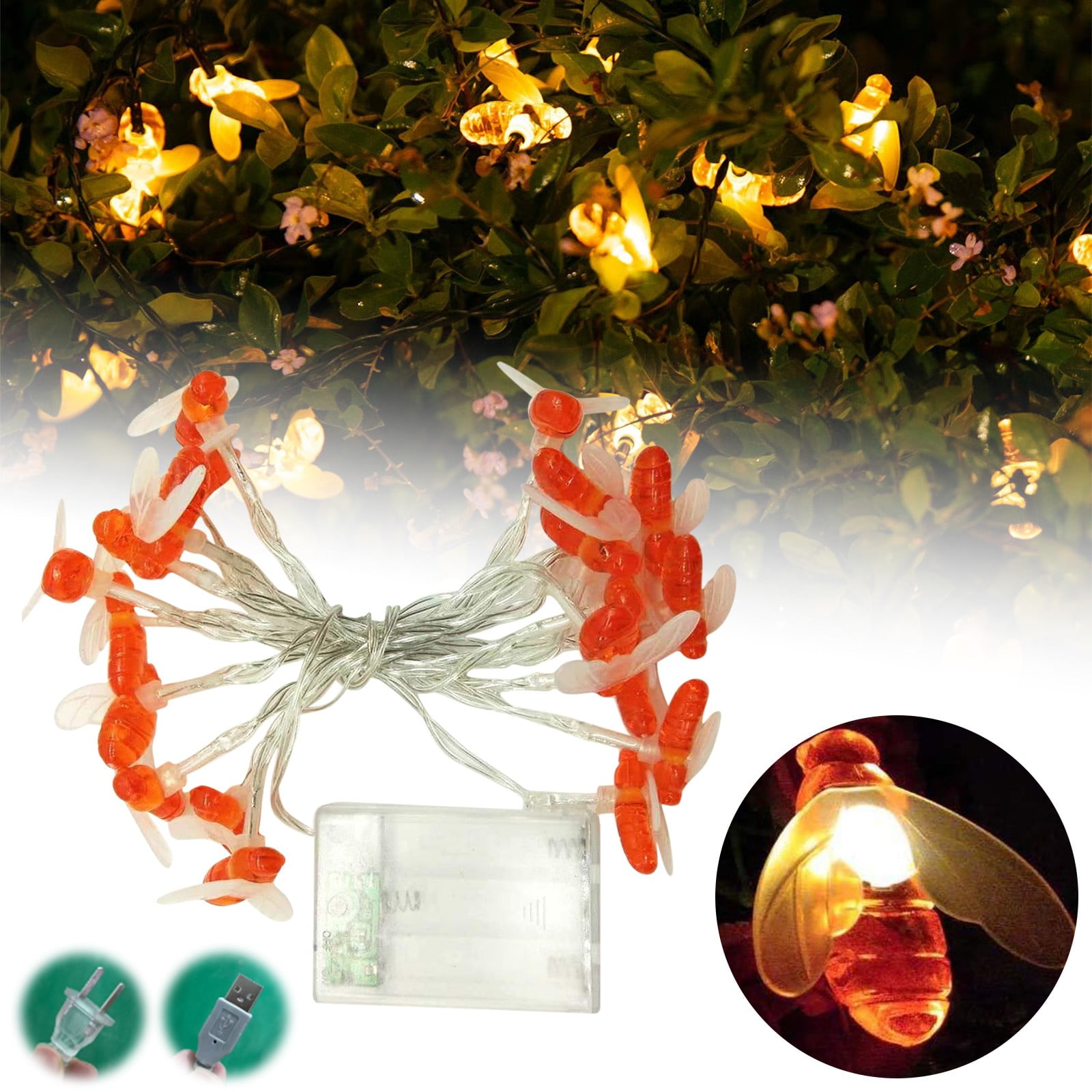 HANHANRON Little LED Color Lights Flashing Lights String Lights Outdoor ...