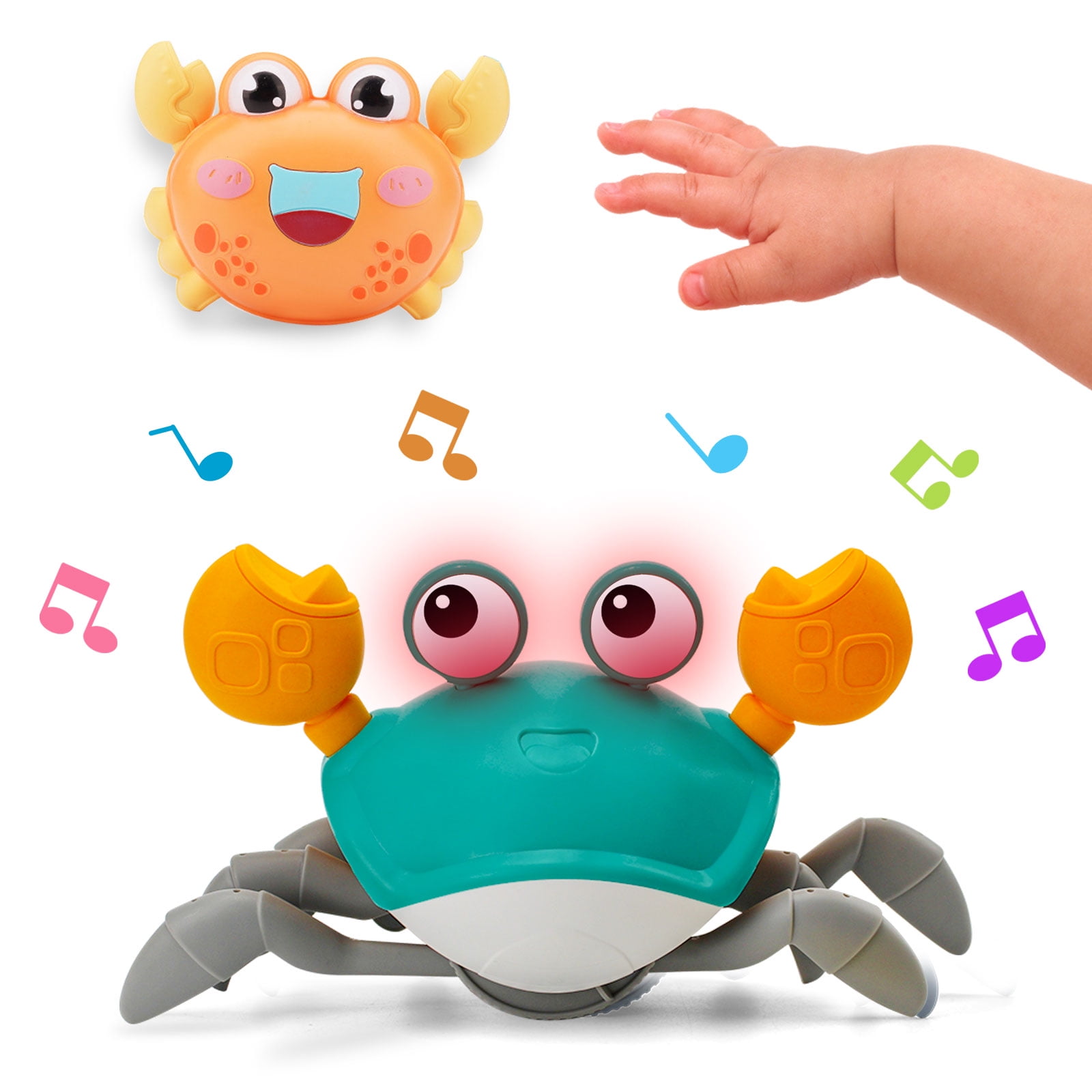HANMUN Baby Crawling Crab Musical Toy, Toddler Electronic Light Up ...