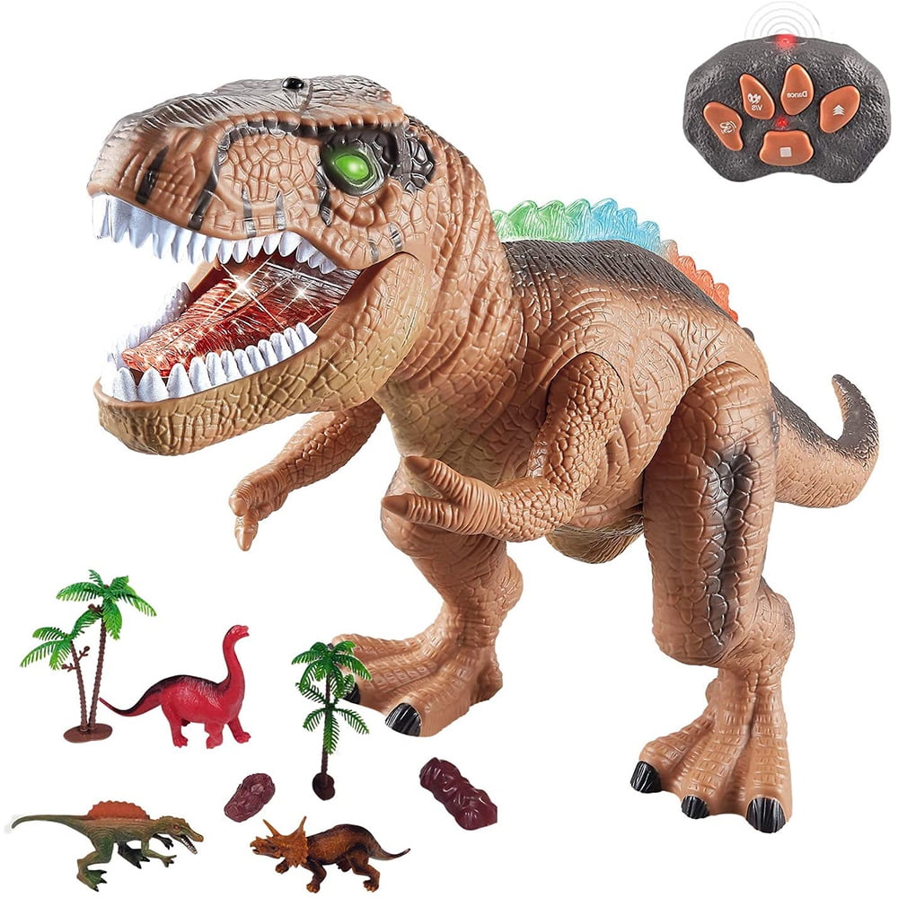HANMUN Kids' Electric T-Rex Toy with LED Lights, Roaring Sound, Remote ...