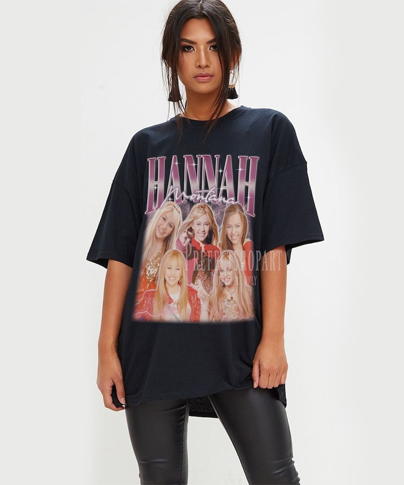 HANNAH MONTANA Shirt, Hannah Montana Homage T-Shirt, Vintage Hannah ...