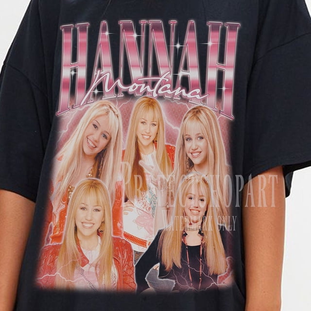 HANNAH MONTANA Shirt, Hannah Montana Homage T-Shirt, Vintage Hannah ...