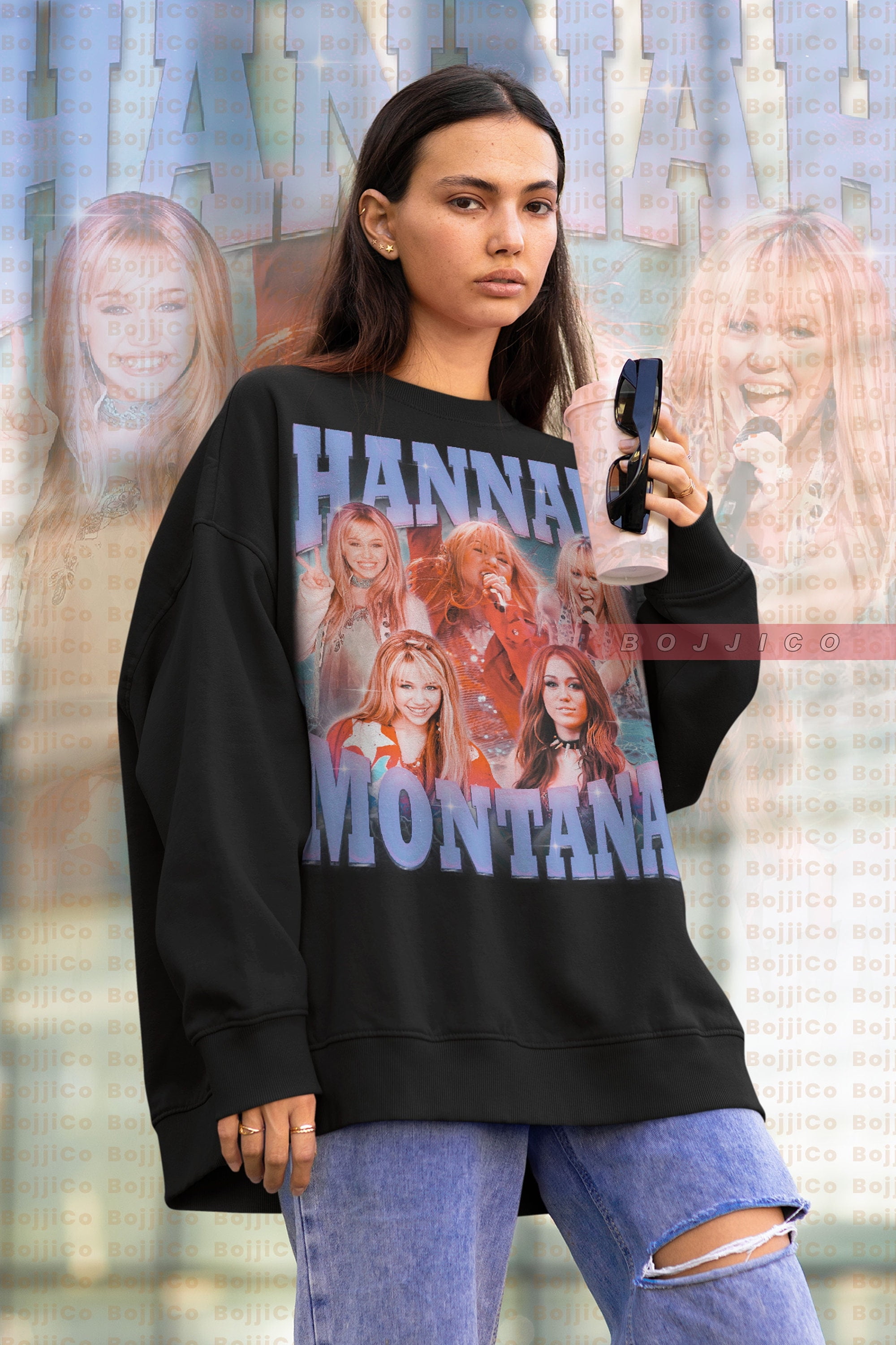 HANNAH MONTANA Sweatshirt, Hannah Montana Homage Sweater, Hannah ...