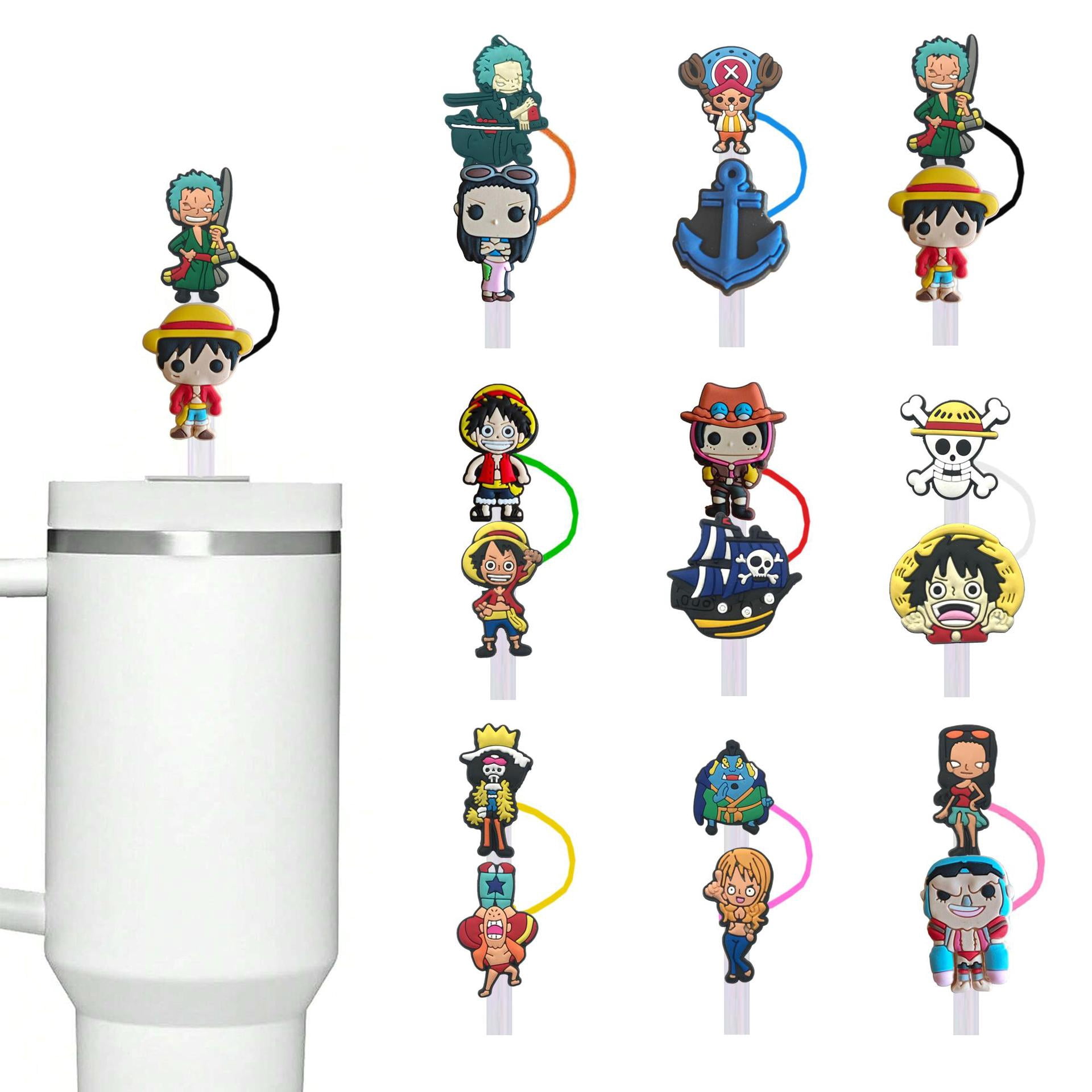 HANNTAOO 9Pcs One Piece Straw Cover Cap for Stanley Cup, 10mm Reusable ...