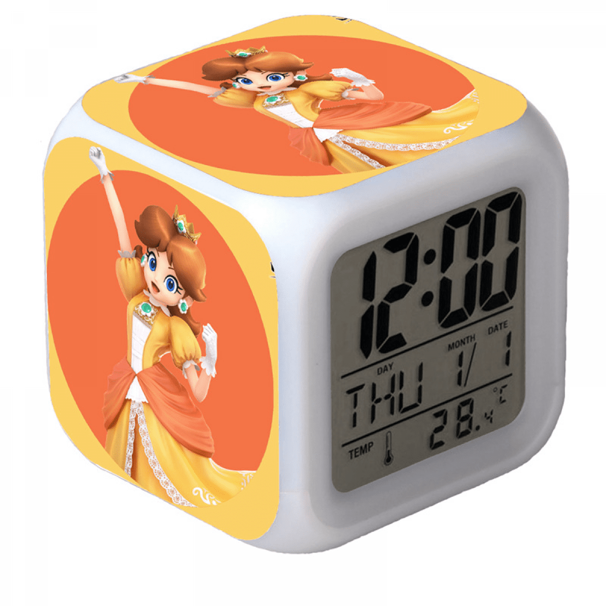HANNTAOO LED Alarm Clock Super_Mario Pattern Creative Desk Table Clock ...
