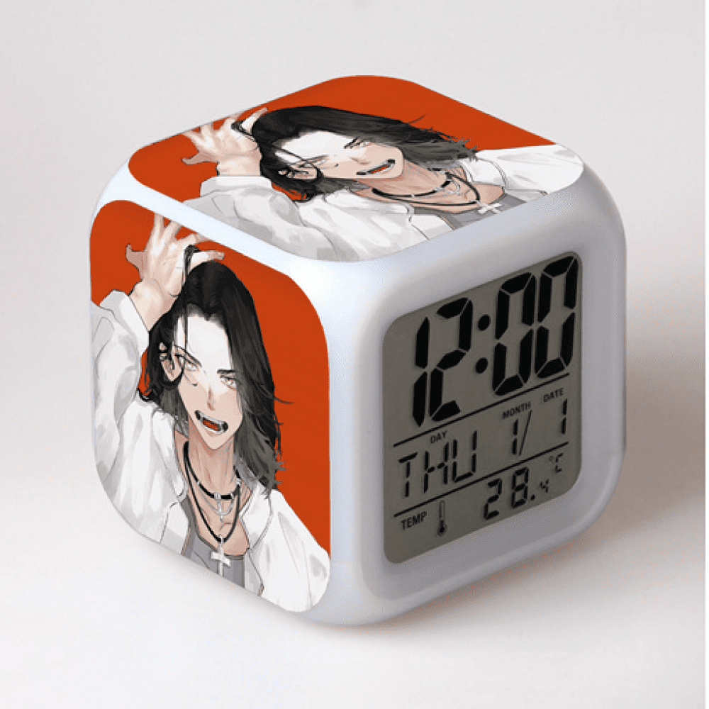 HANNTAOO LED Alarm Clock Tokyo Revengers Pattern Creative Desk Table ...