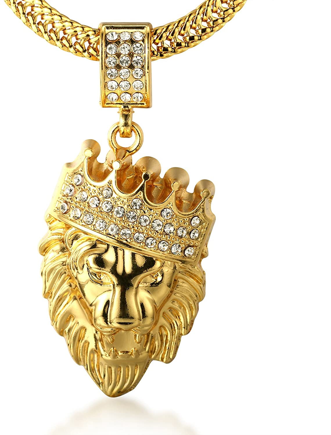 HANRU Kings Landing Gold Chain for Men 18k Real Gold Plated Iced Out ...