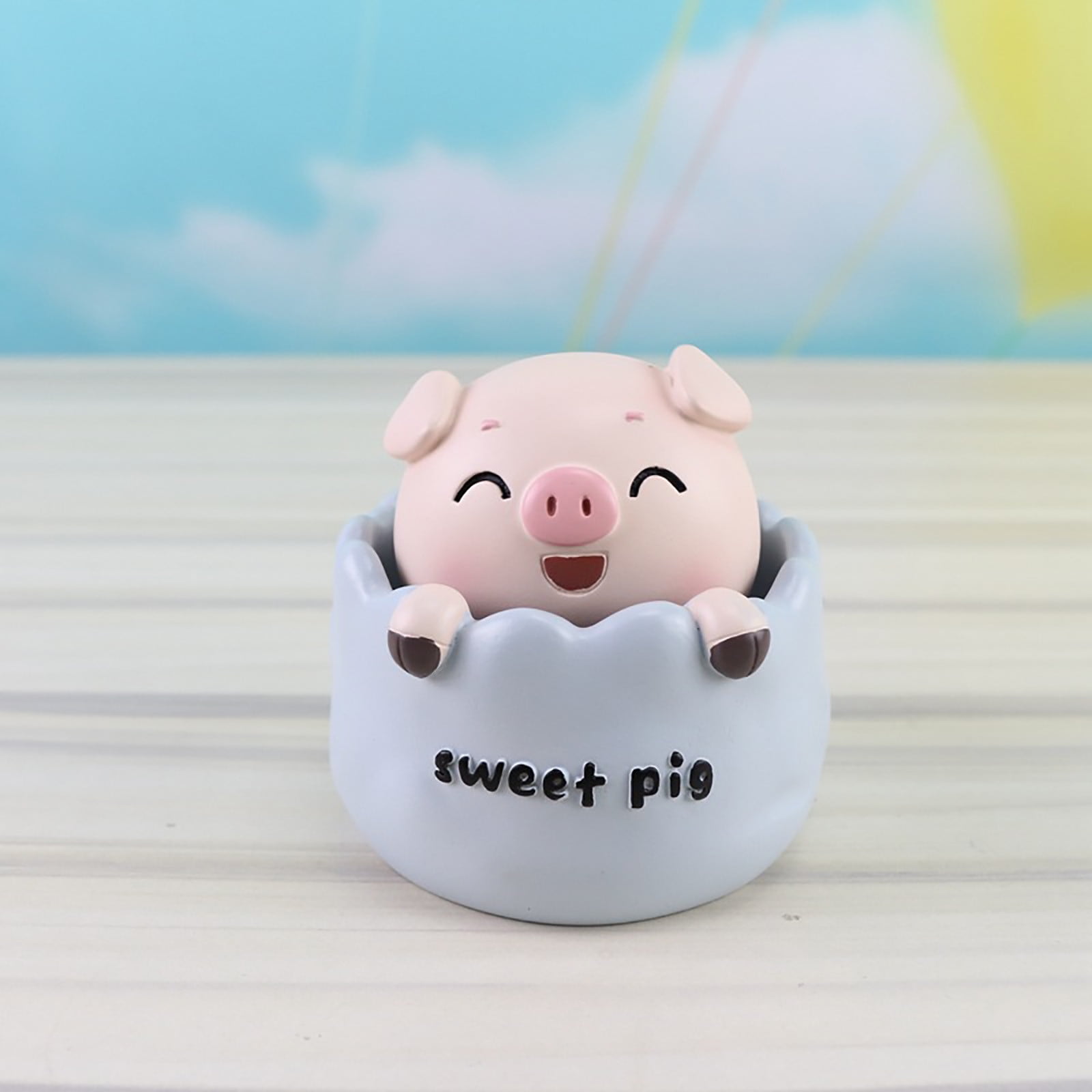 HANUUAZ Ornament Clearance! Mengmeng Shaking Head Pig Resin Creative ...