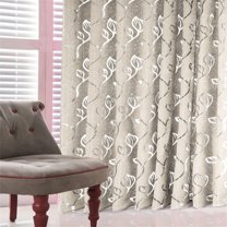 Decotex 3 Piece Fully Stitched Sheer Window Curtain Drape Set 2 Panels ...