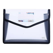 12 Pack A4 Size Plastic Filing Envelopes with Label Pocket, Assorted ...
