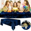 2Pcs Themed Space Tablecloth - Starry Sky Night, Galaxy Table Cover ...