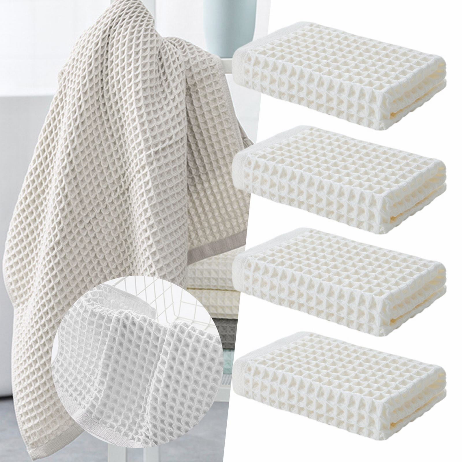 HANXIULIN 4Pcs Cotton Waffle Square Towel Waffle Square Bath Towel Home ...