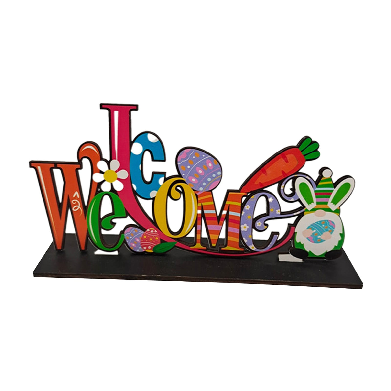 HANXIULIN Easter Egg Table Wooden Signs Happy Easter Block Decorations ...