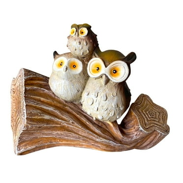 Alpine Corporation 16" Solar Owl Welcome Outdoor Statue - Walmart.com