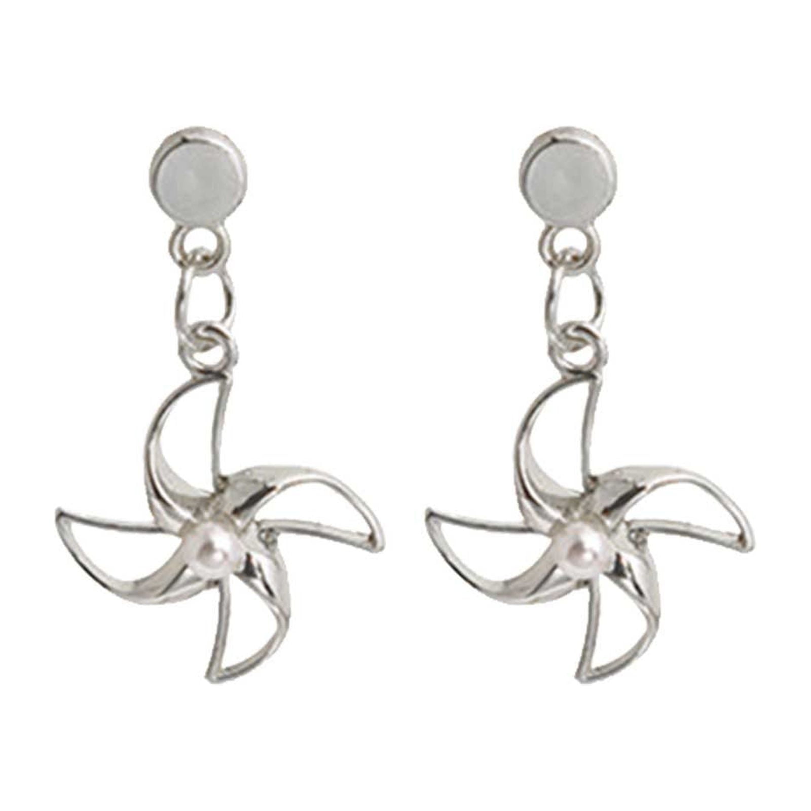 HANXIULIN Interesting Simple Color Blocking Small Windmill Earrings ...