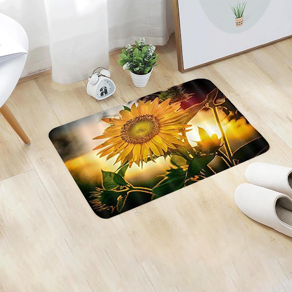 HANXIULIN New Home Bedroom Doormat Floor Soft Non-Slip Sunflower Mat ...