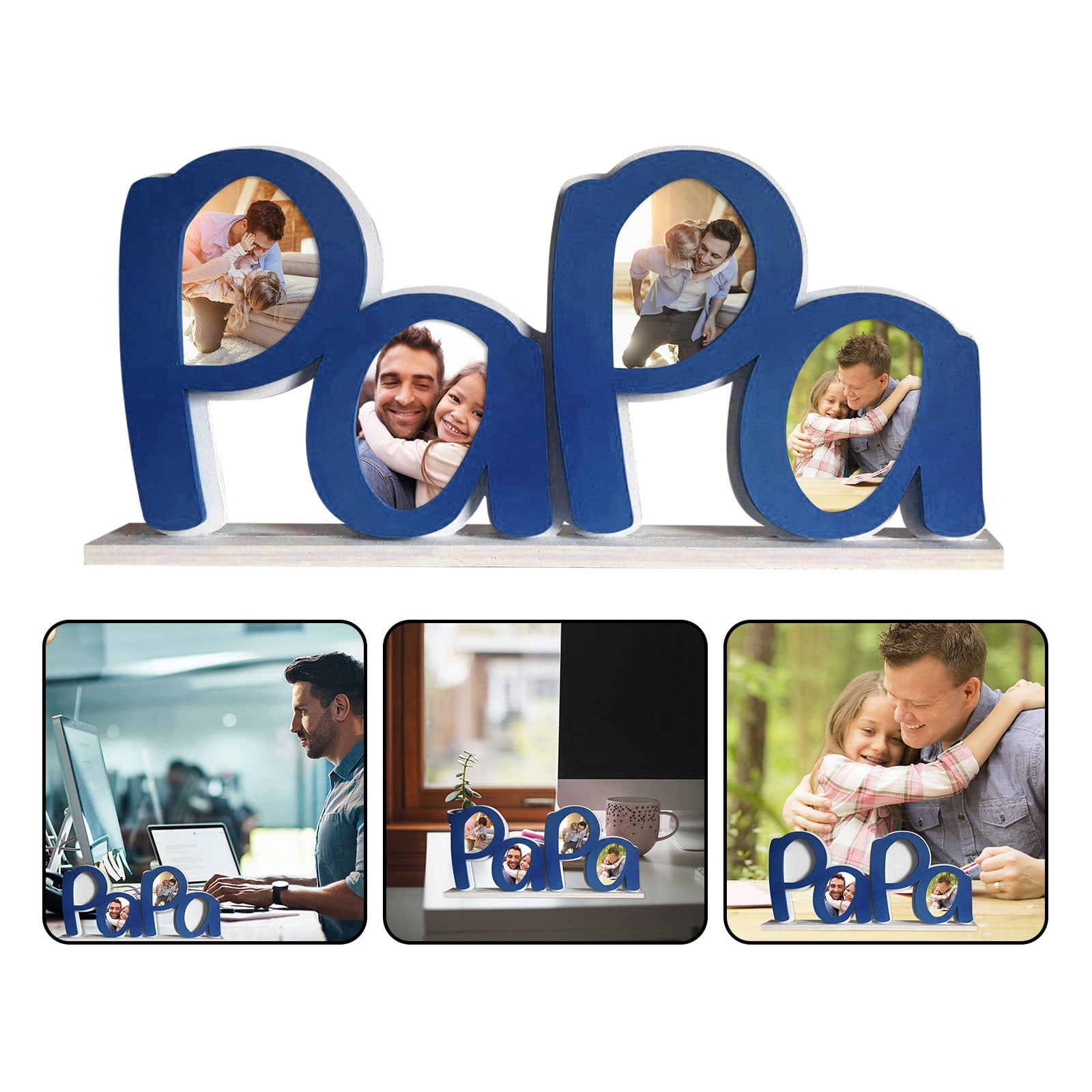 HANXIULIN Papa Photo Frame Gift for The First Day Of Father’S Day Dad ...