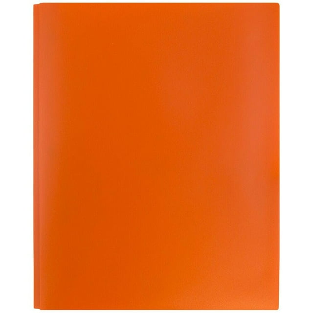 HANXIULIN Poly Folders with Pockets and Prongs with Fasteners Orange ...