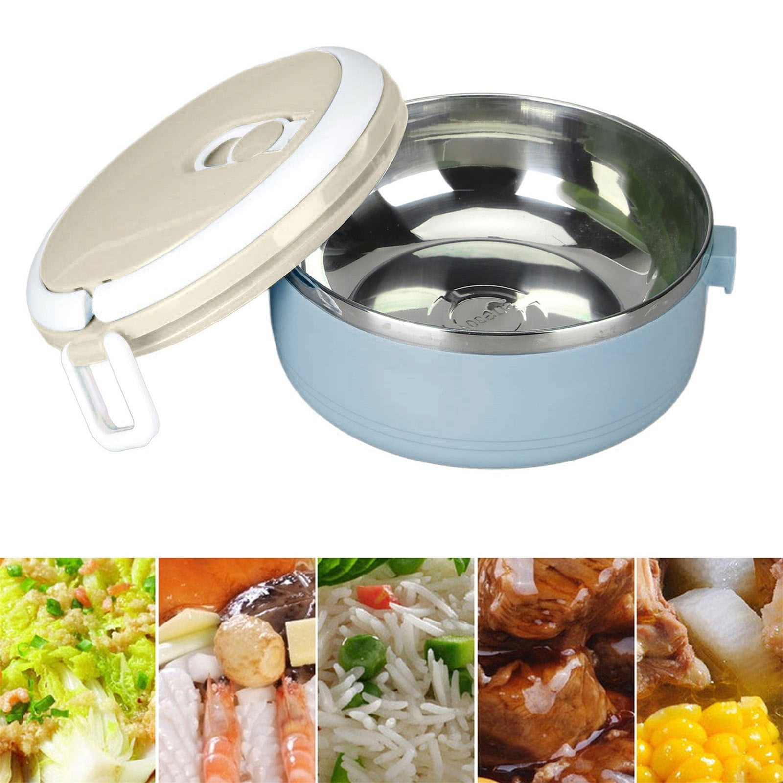 HANXIULIN Thermal Food Box Thermal Lunch Box Stackable Hot Food ...