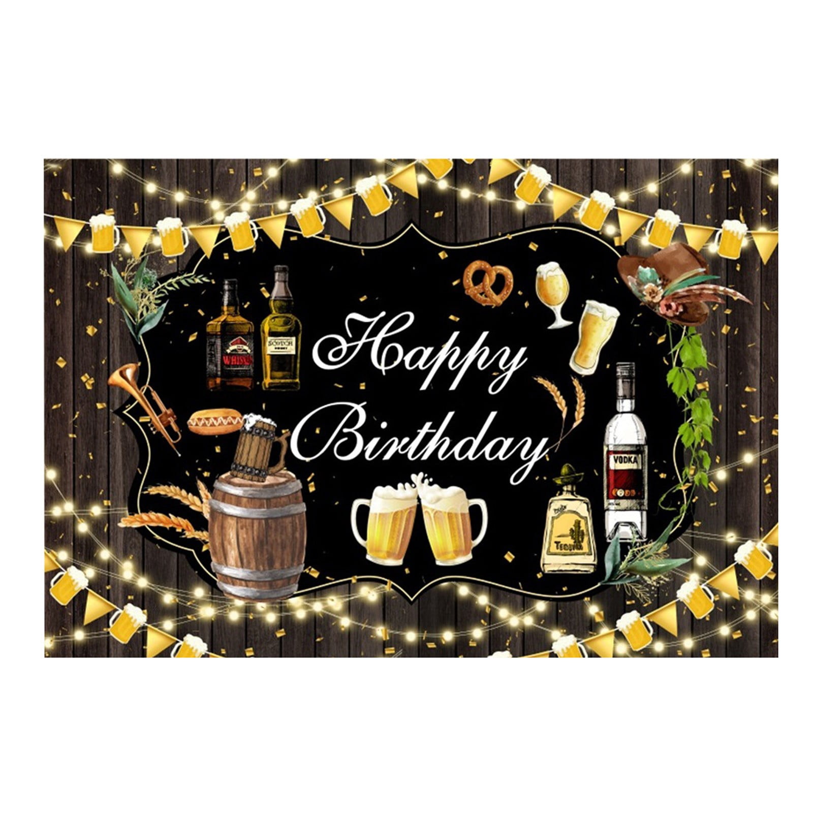 HANXIULIN Whiskey Birthday Party Banner Decorations for Men Whisky ...