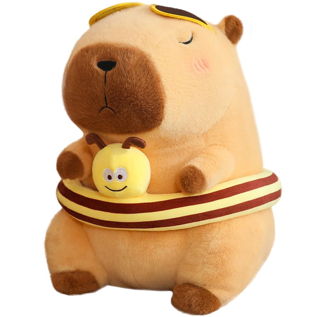 HAO Fluffy Shark Capybara Plush Toy,Super Cute Stuffed Capybara Wearing ...