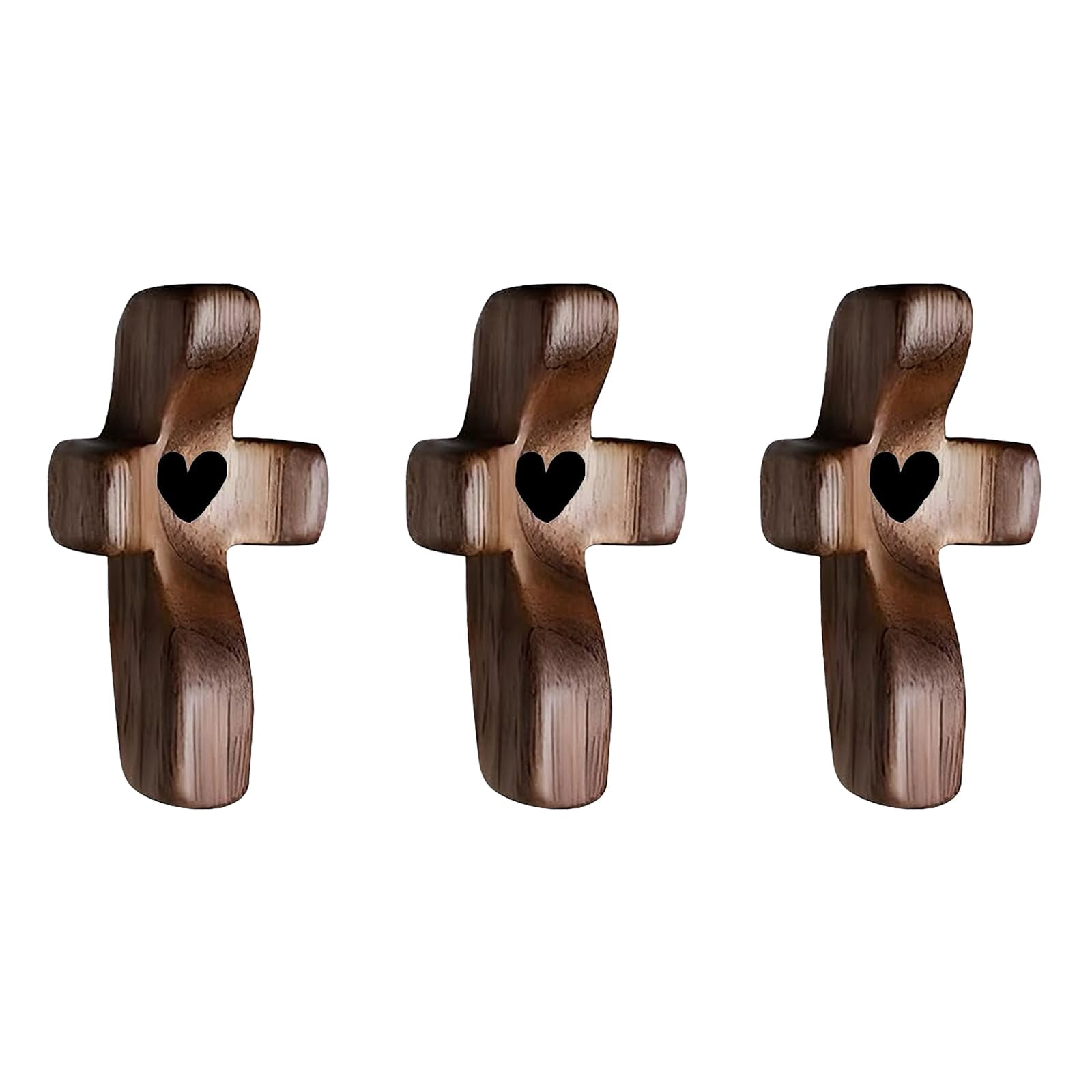 HAO Generic Cross My Heart, Small Wooden Cross, Palm Cross To Hold In ...