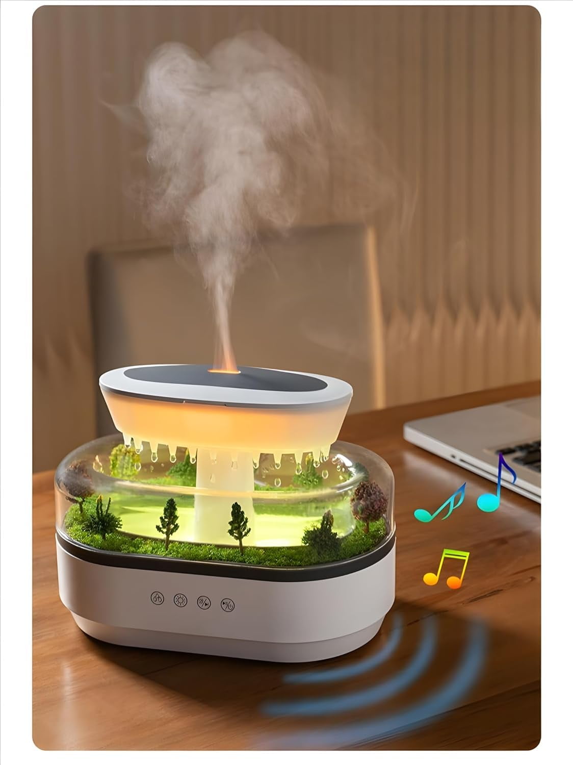 HAO Rain Cloud Humidifiers 350ML Water Drip Mushroom Humidifiers with ...