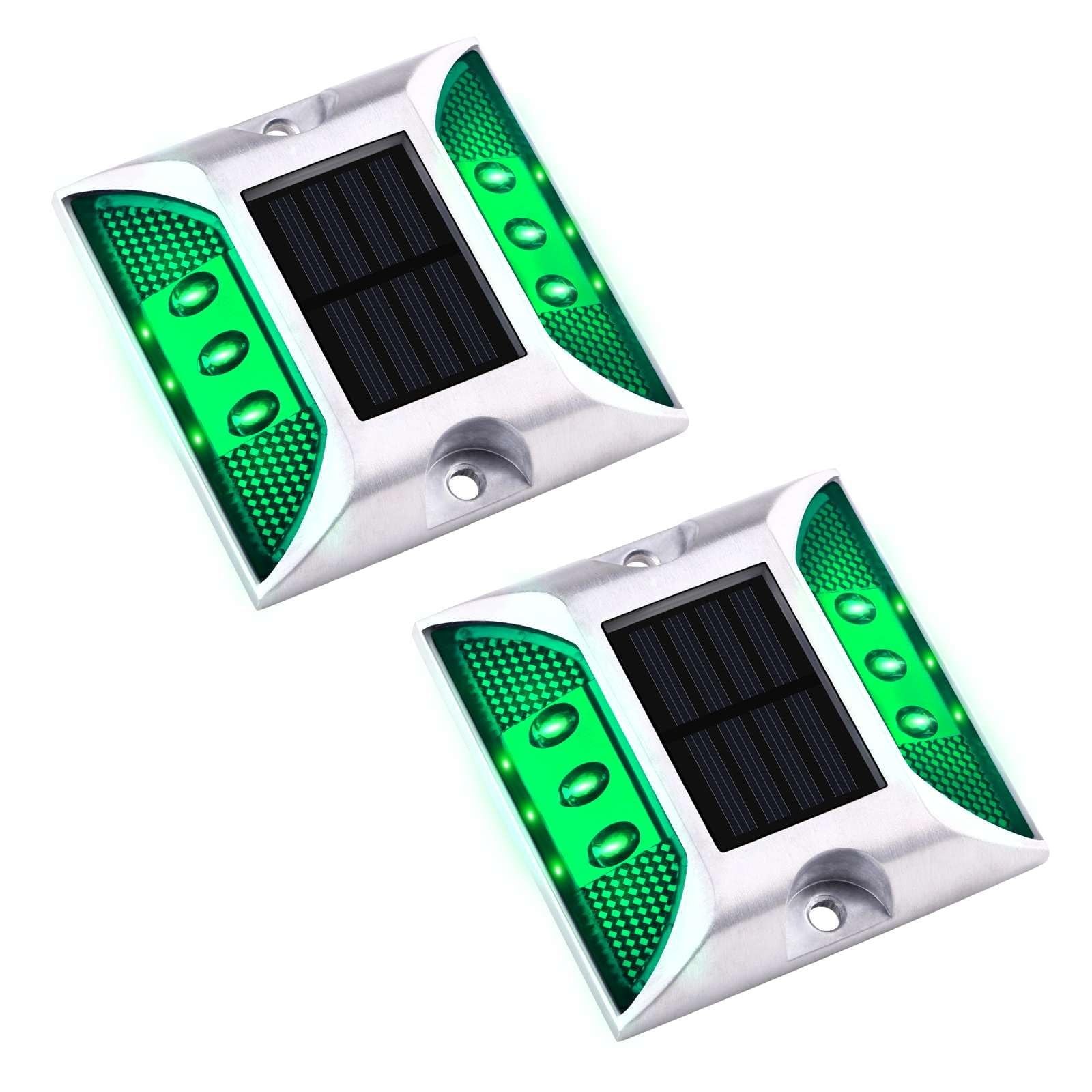 WLQ Solar Dock Lights - IP68 Waterproof Outdoor Warning Step Lights ...