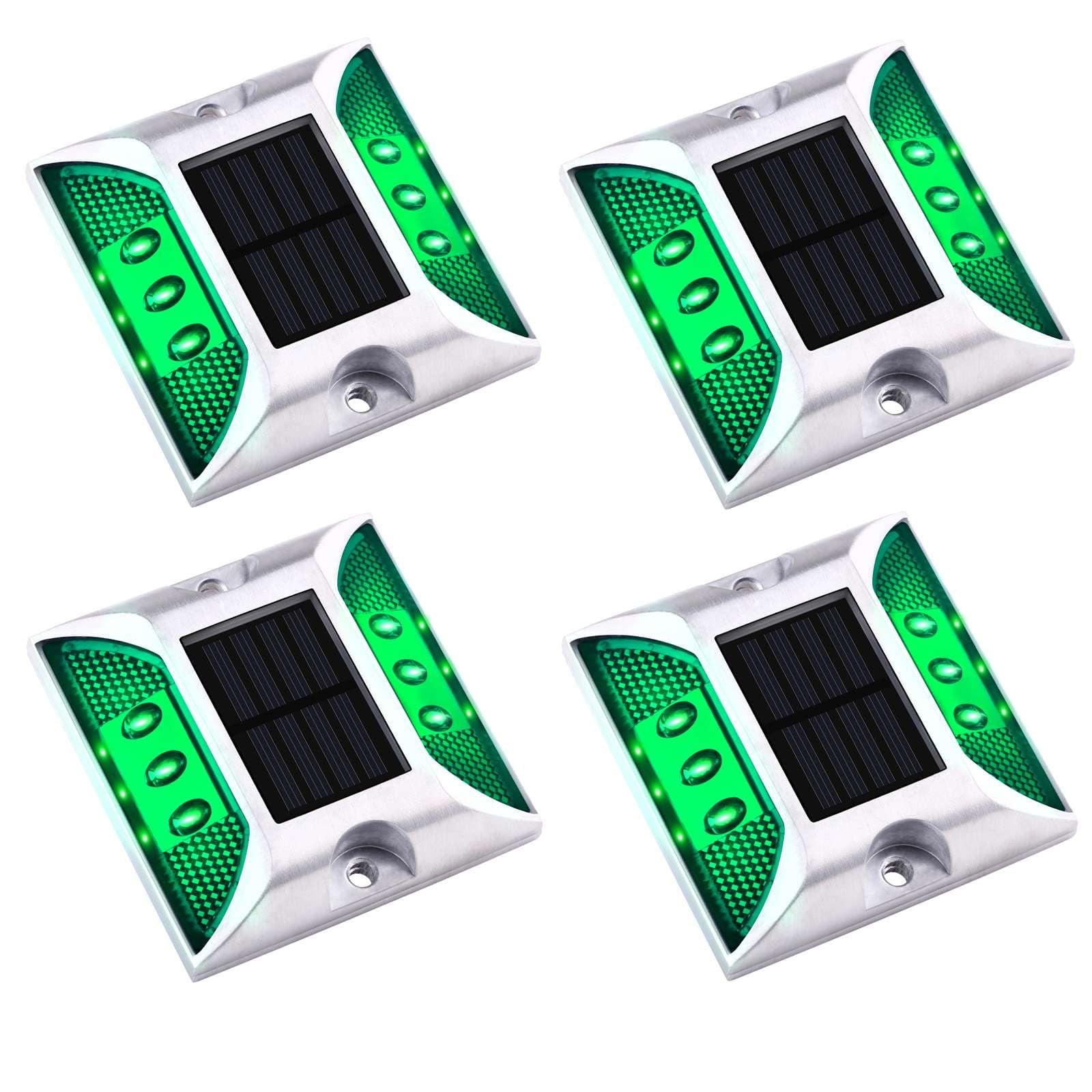 HAO Solar Dock Lights - IP68 Waterproof Outdoor Warning Step Lights ...