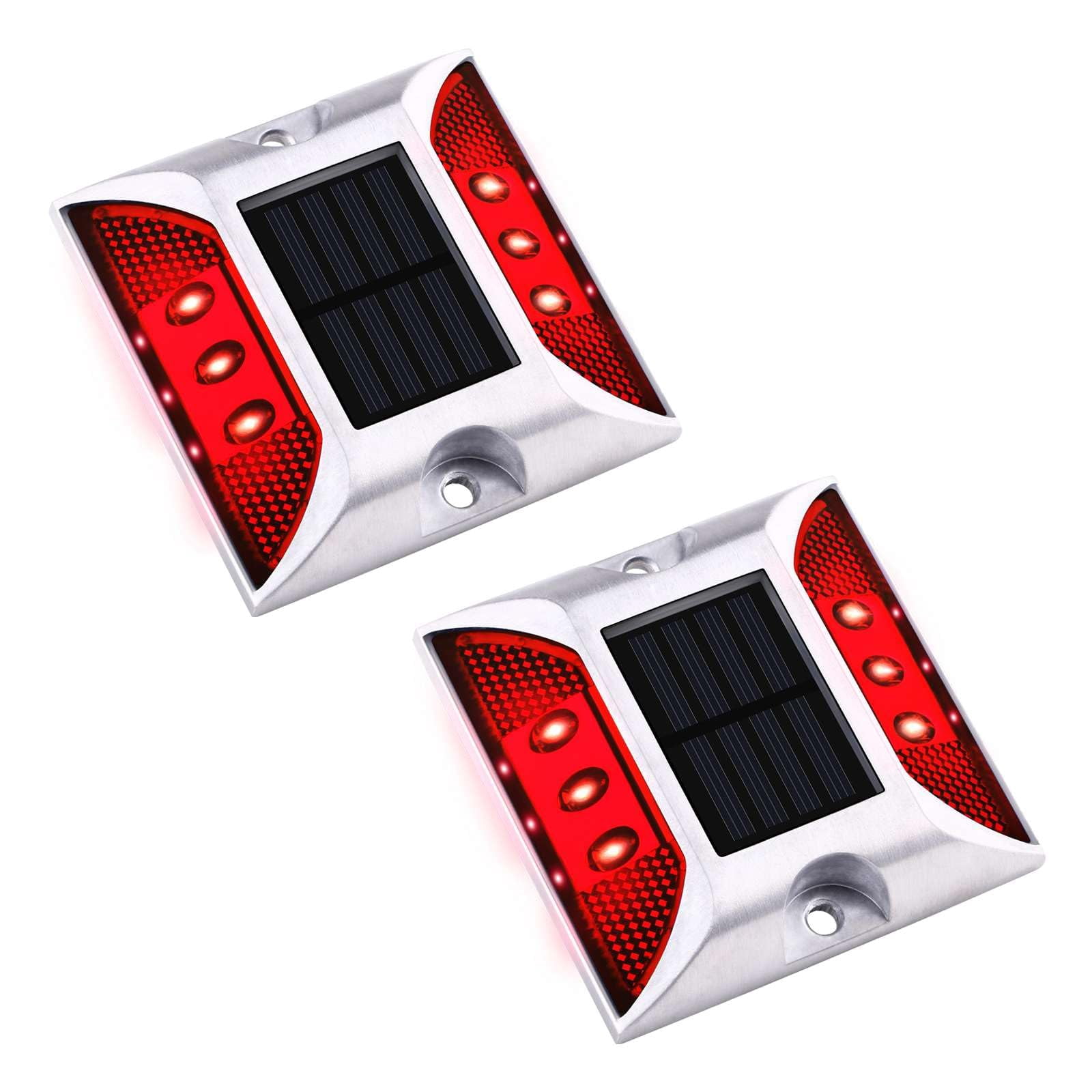 HAO Solar Dock Lights - IP68 Waterproof Outdoor Warning Step Lights ...