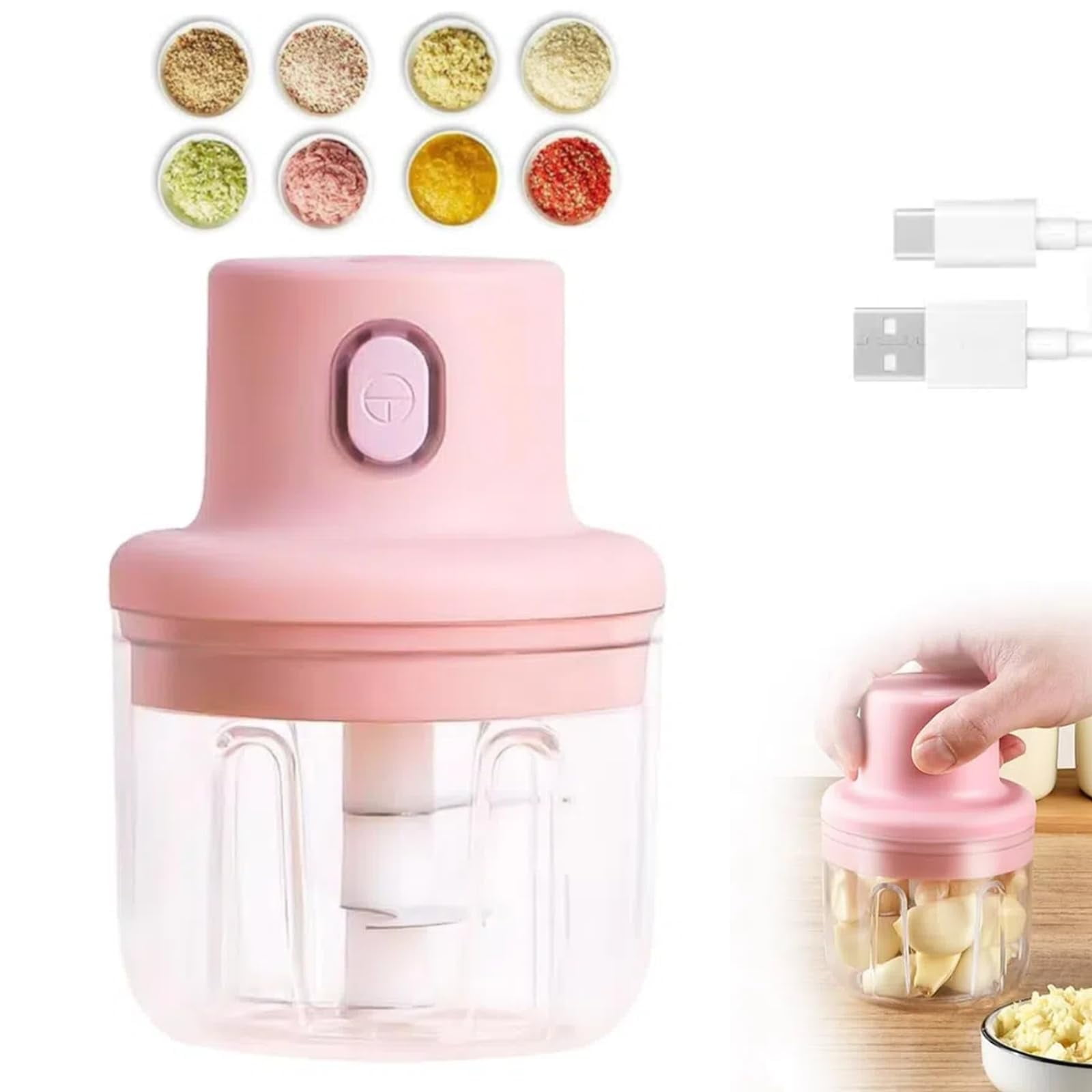 HAO Wireless Food Chopper, 2025 New USB Rechargeable Mini Electric ...