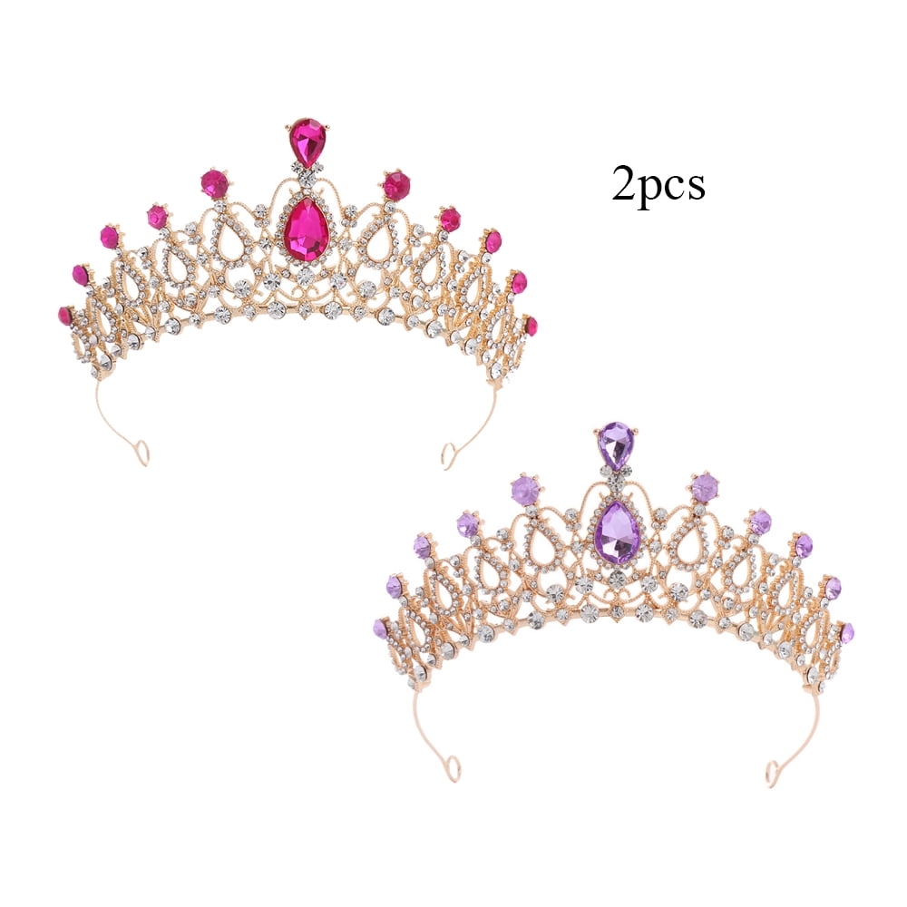 HAOAN 2PC Queen Crown and Tiara Princess Crown for Women and Girls ...