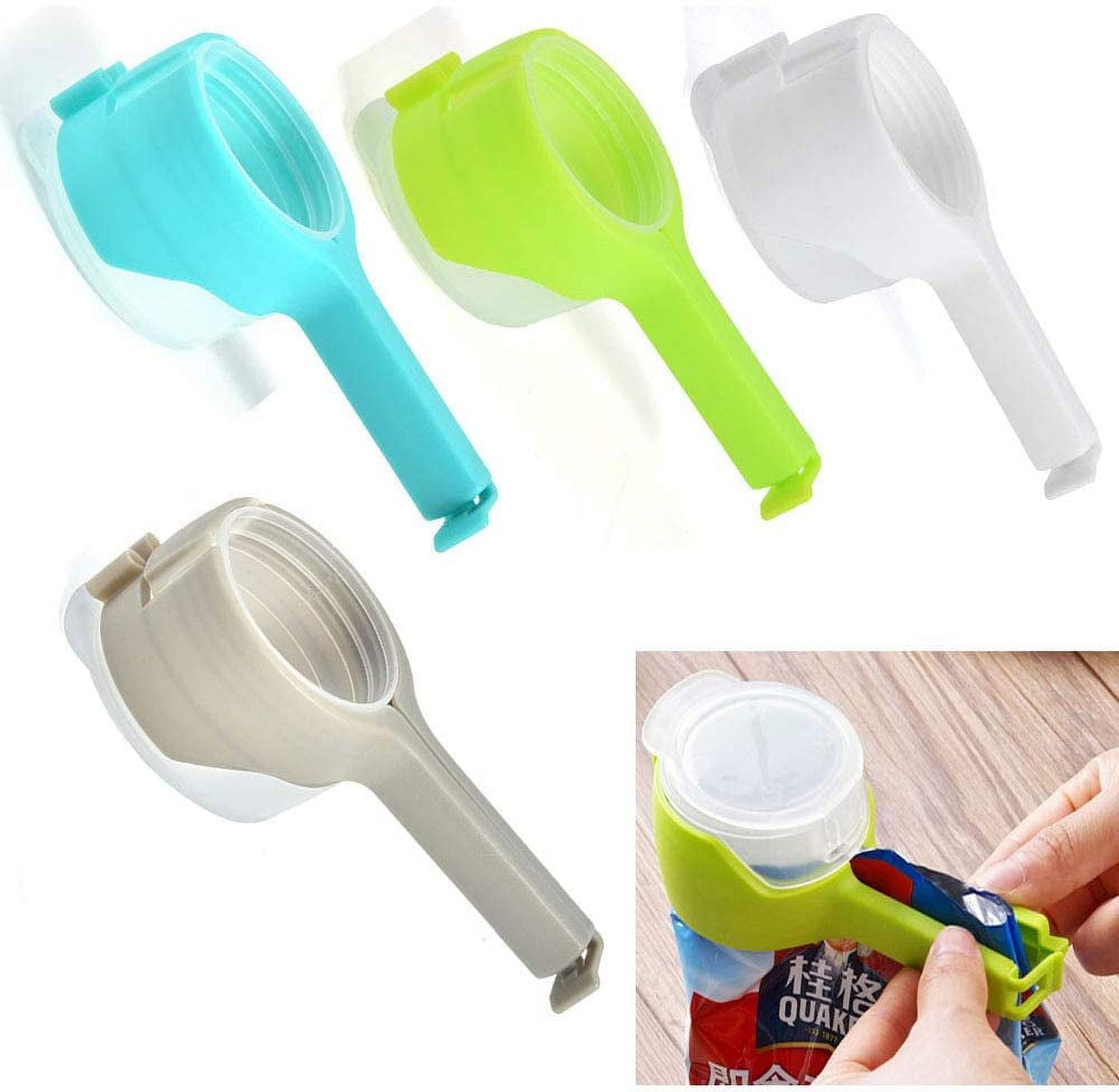 HAOAN 4PCS Bag Clips for Food, Food Storage Sealing Clips with Pour ...