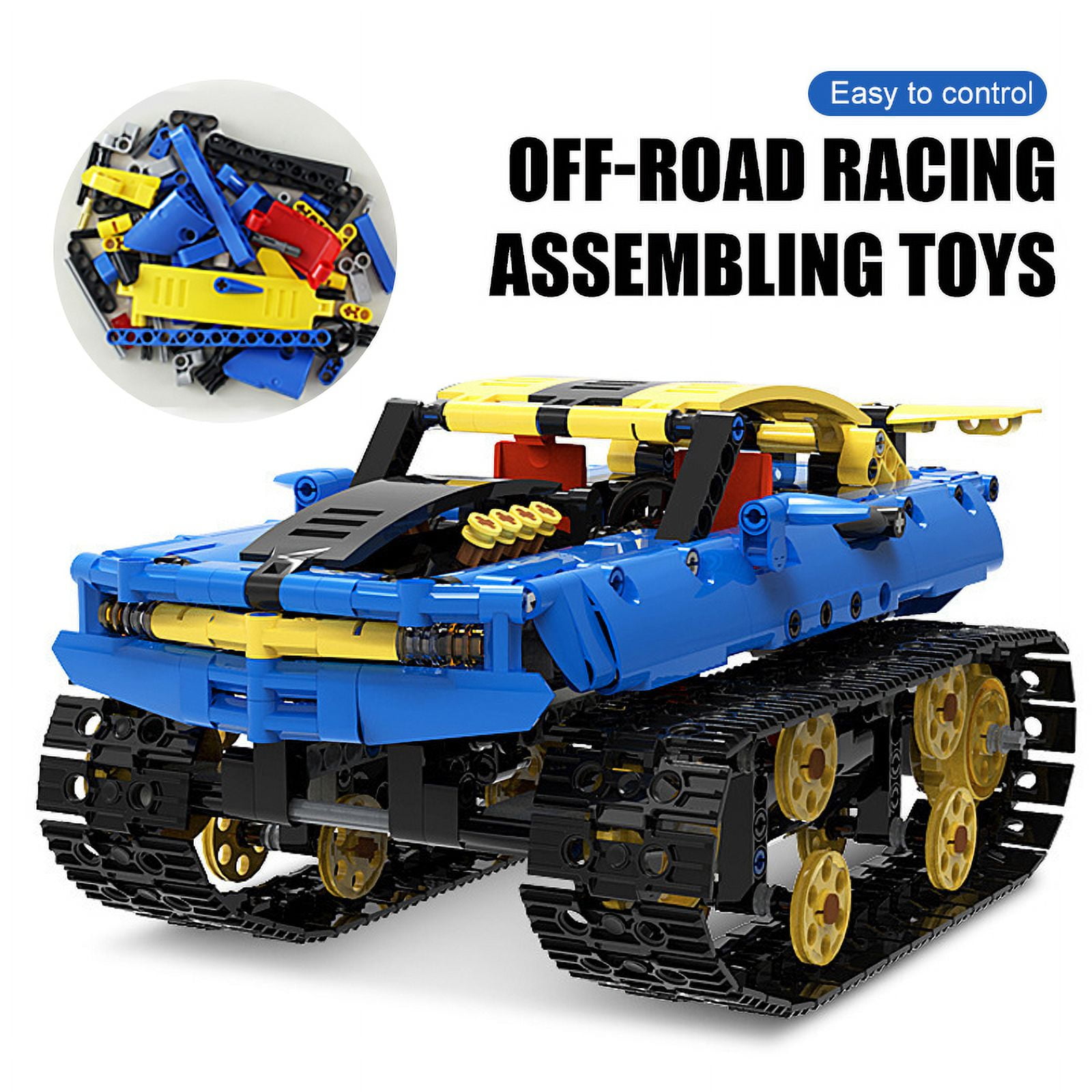 HAOAN 572 PCS Building Blocks RC Tracked Racer, Remote Control Off-Road ...