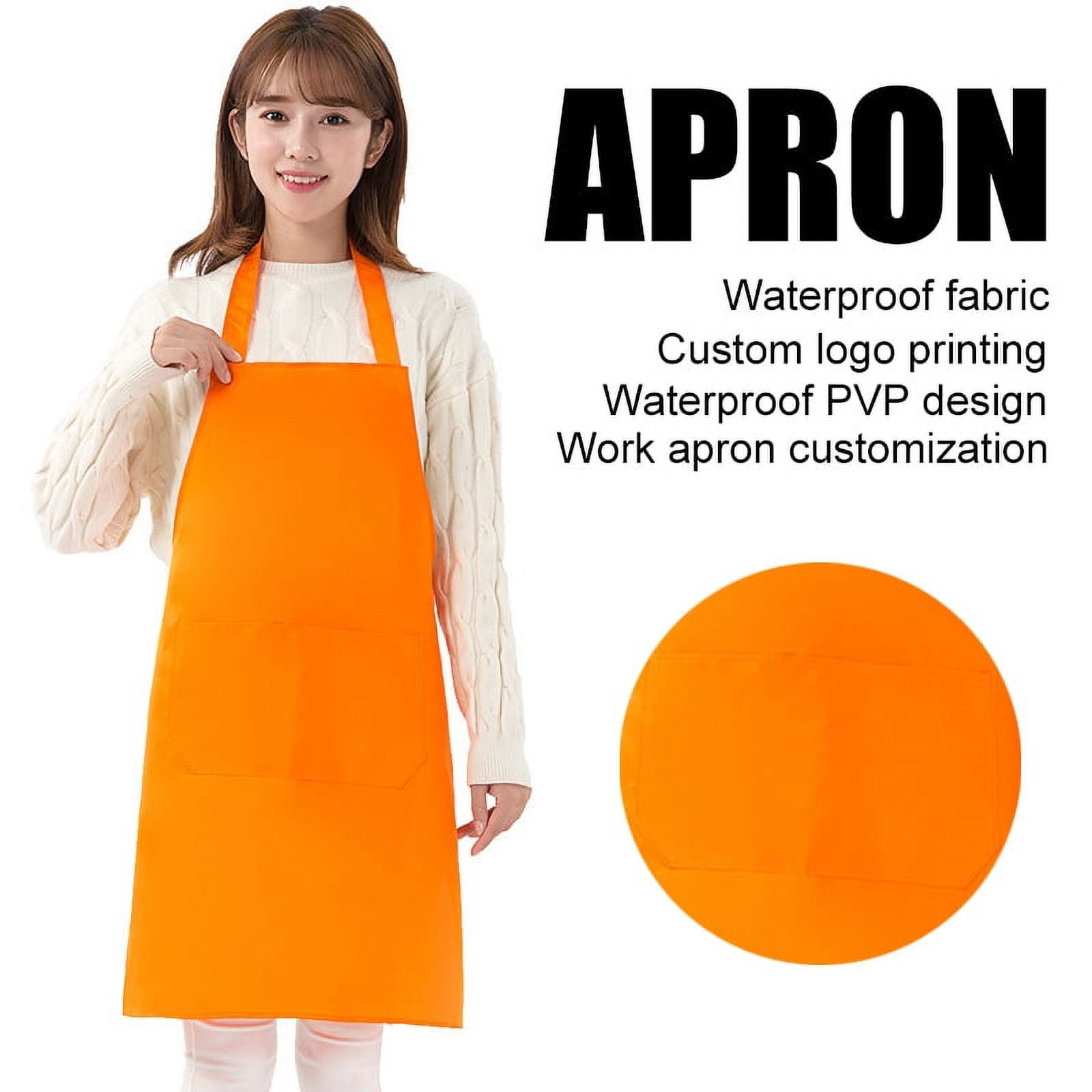 HAOAN Aprons for Women Waterproof with 2 Pockets Smock Oil Proof ...