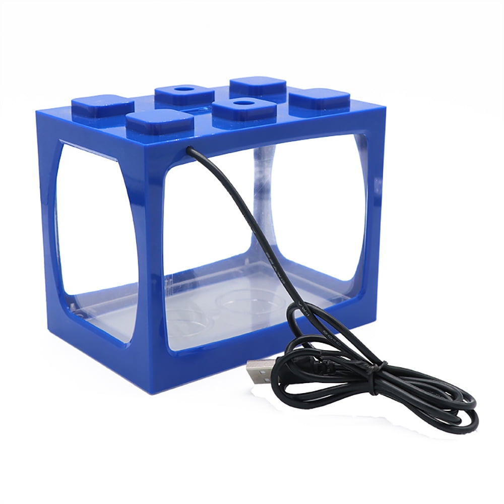 HAOAN Aquarium Fish Tank Decorative Mini Aquarium USB LED Light Lamp ...
